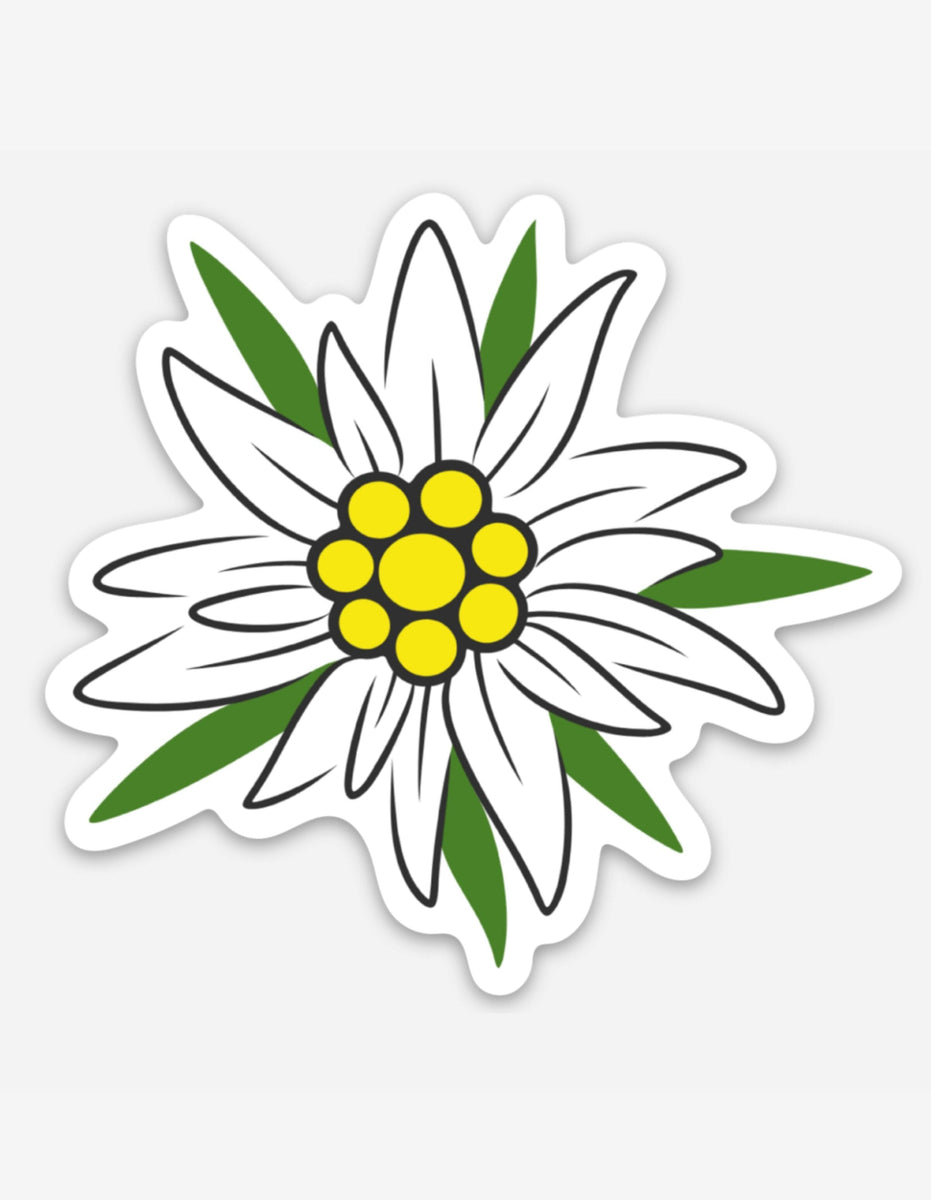 Edelweiss Flower Sticker – Rare Dirndl